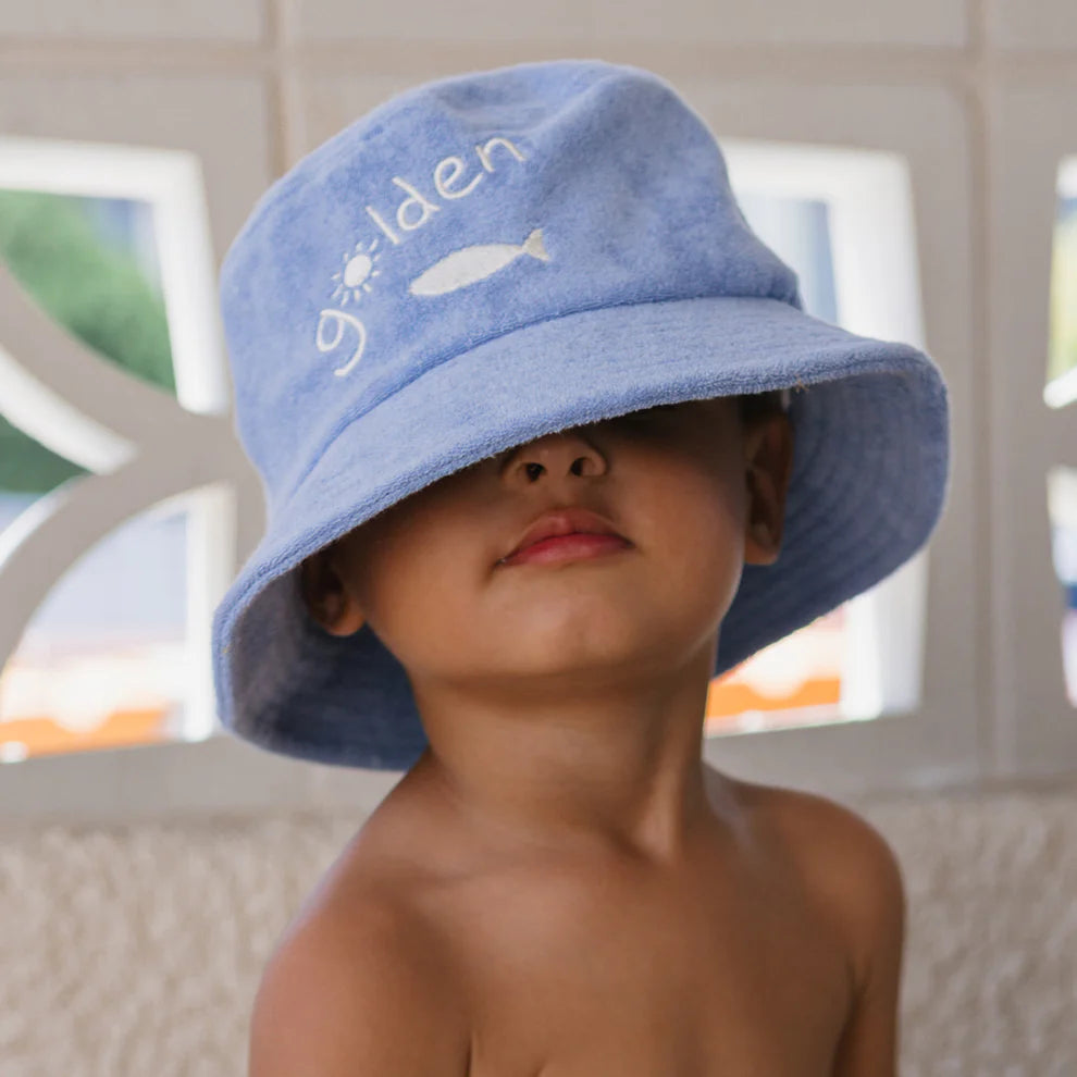 RETRO CIAO GOLDEN PESCI BUCKET HAT | POOL BLUE – Olive and August