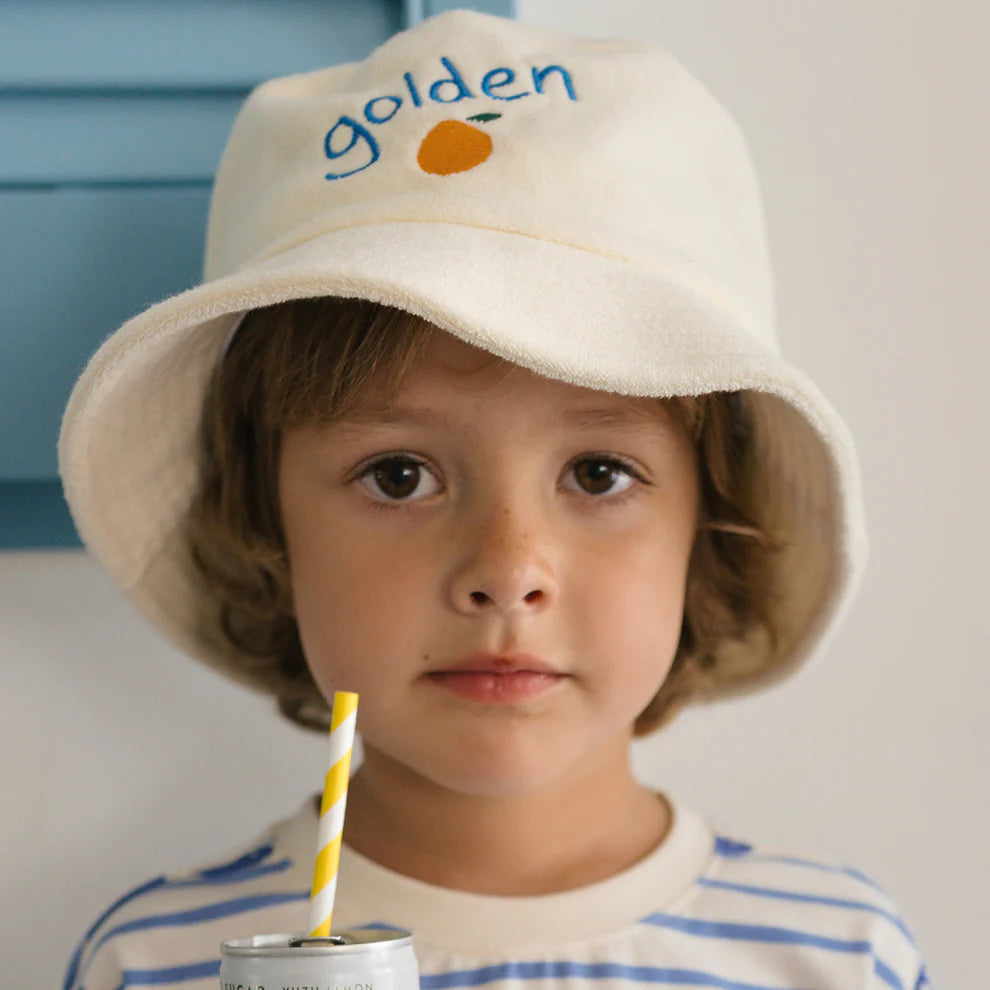 RETRO GOLDEN ORANGE BUCKET HAT | CREAM – Olive and August