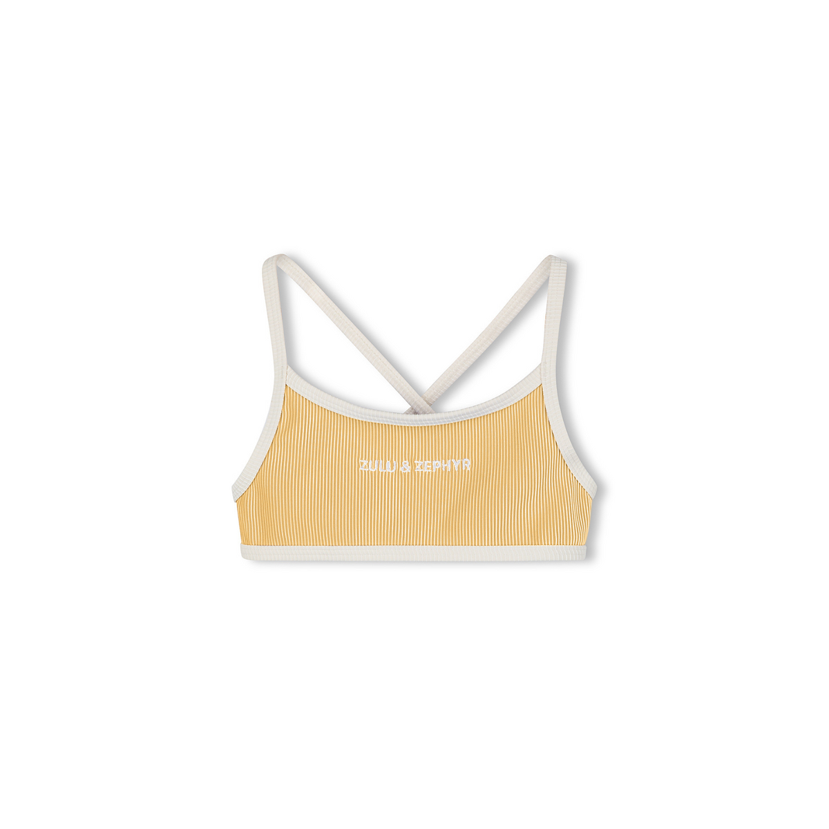 Mini Stripe Rib Logo Bikini Top - Marigold – Olive and August