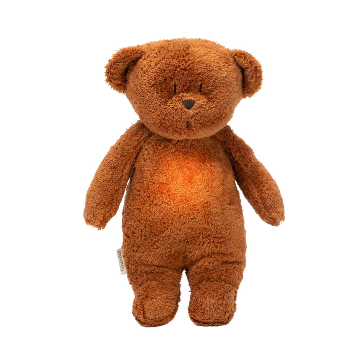 MOONIE ORGANIC HUMMING BEAR WITH NIGHT LIGHT | CARAMEL – Olive and August