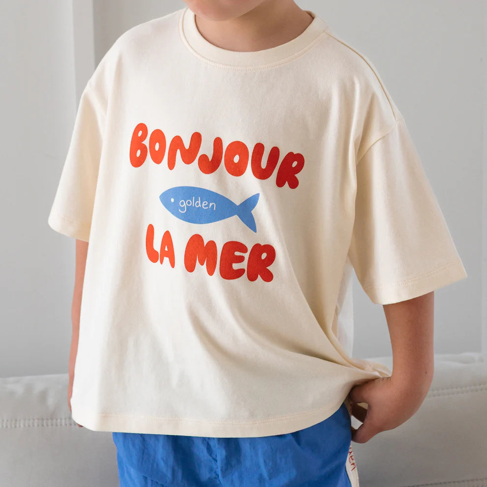 BONJOUR LA MER TEE | BUTTERCREAM – Olive and August